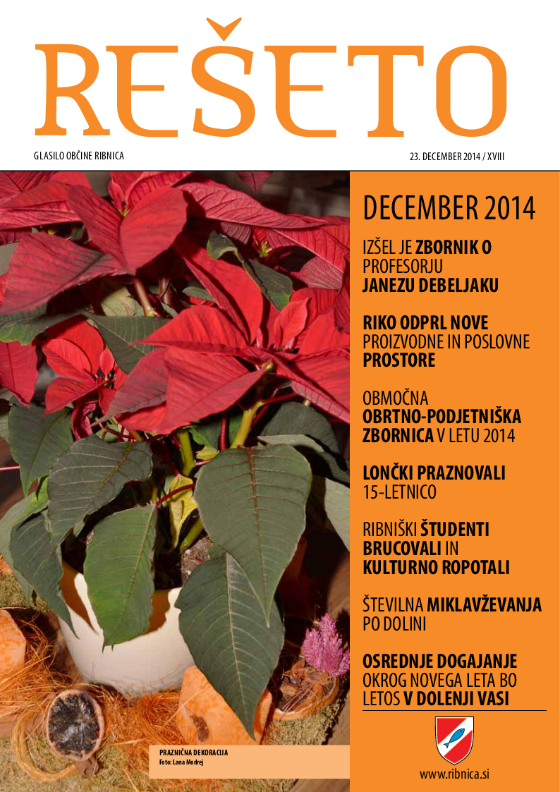 Rešeto, december 2014 - ribnica.si